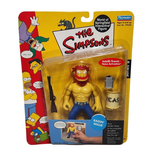 Playmates | Toys | The Simpsons Wosif Vintage Ragin Willie Series 8 ...